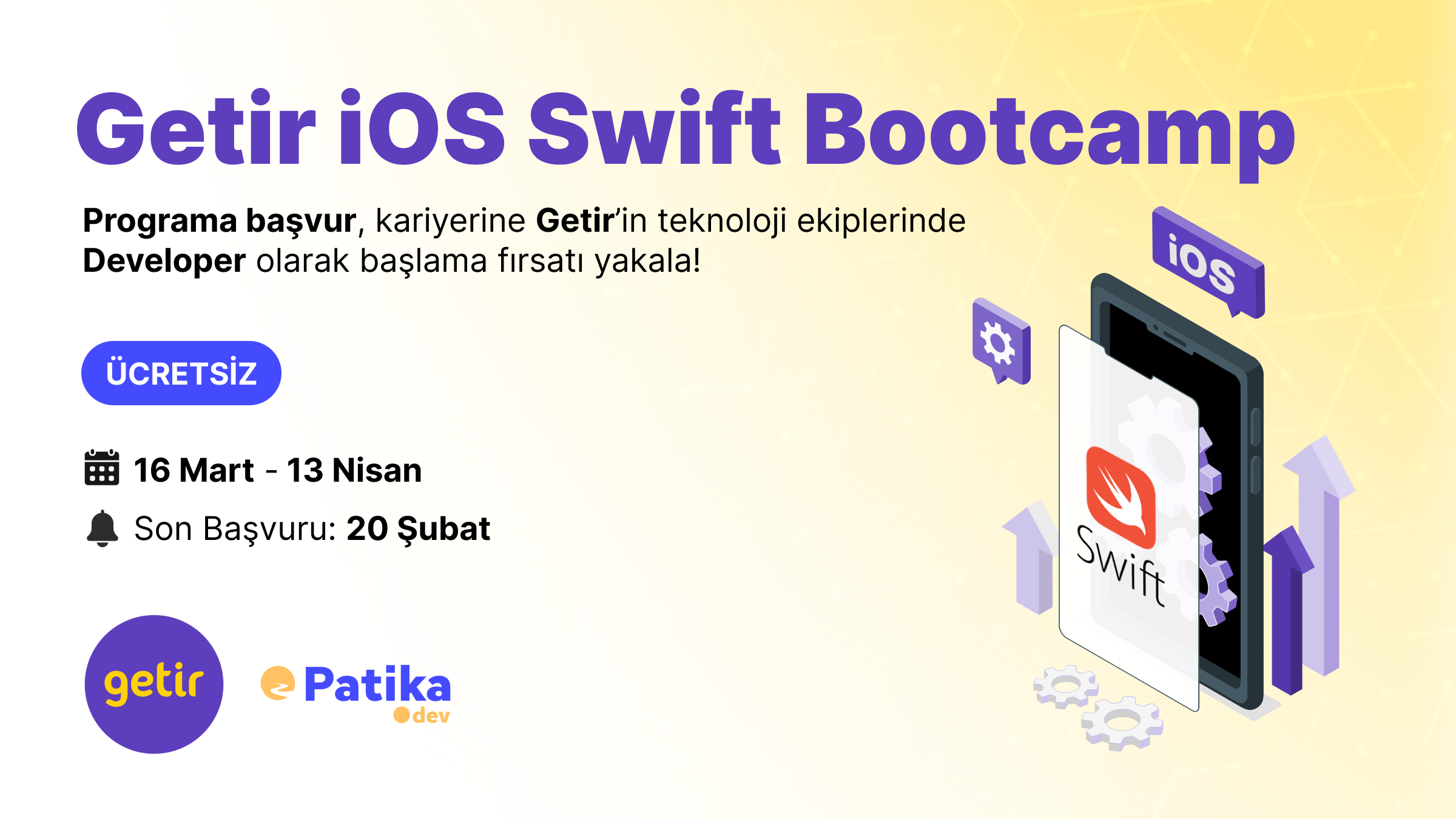 Getirde İşe Girmek İçin Ücretsiz Yazılım Eğitimi 